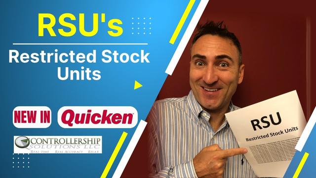 Entering Restricted Stock Units in Quicken: A Step-by-Step Guide