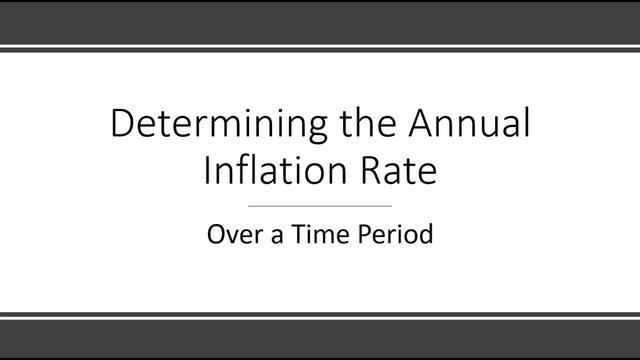 What is the average inflation rate for the year?